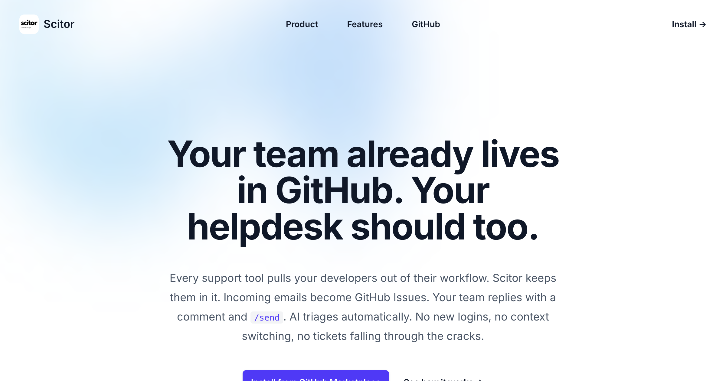 Scitor — Turn GitHub into Your Customer Support Platform